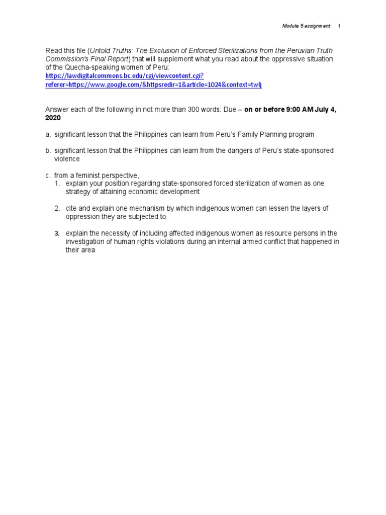 Module 5 Assignment | PDF