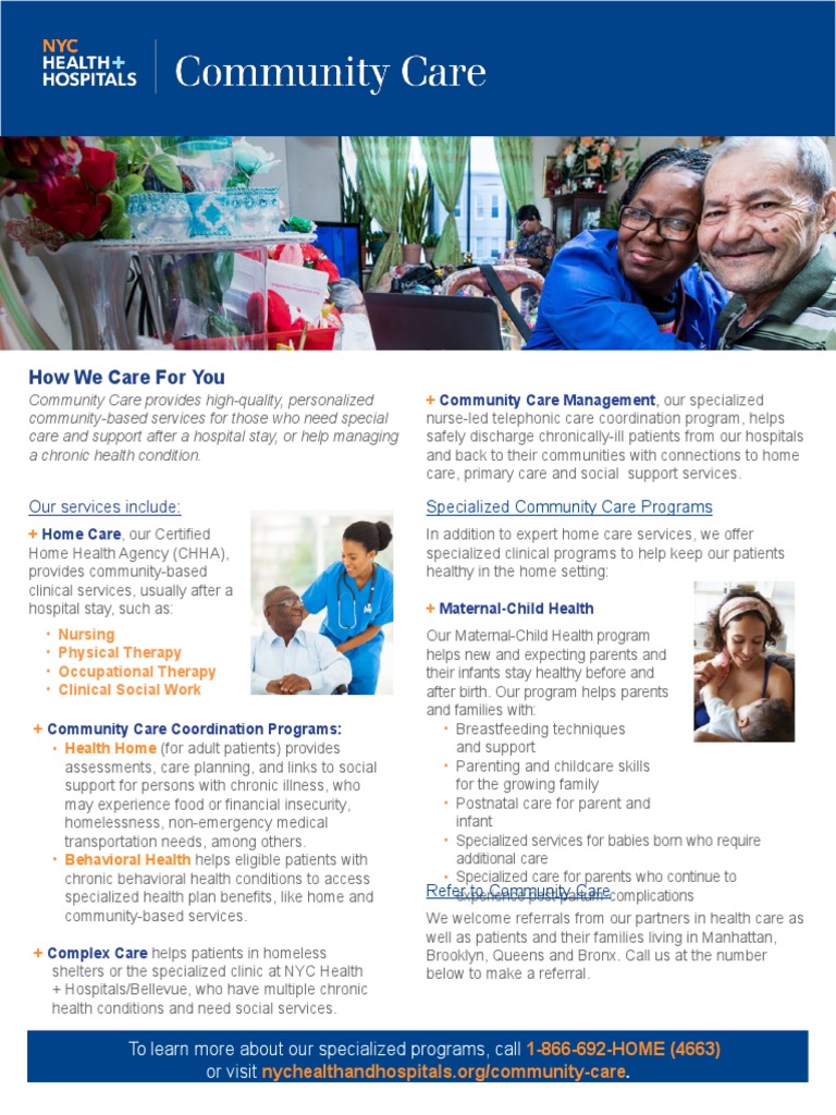 Community Care Poster | PDF | Chronic Condition | Hospital