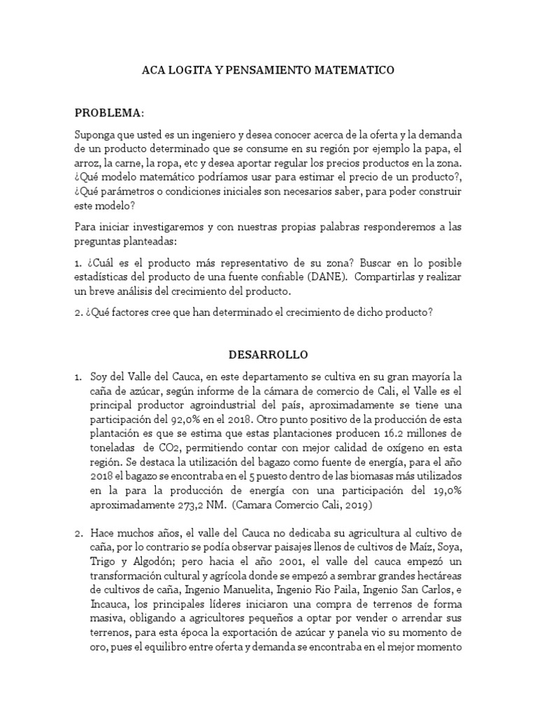 Aca Resuelto Logita y Pensamiento Matematico | PDF | Agricultura | Comercio