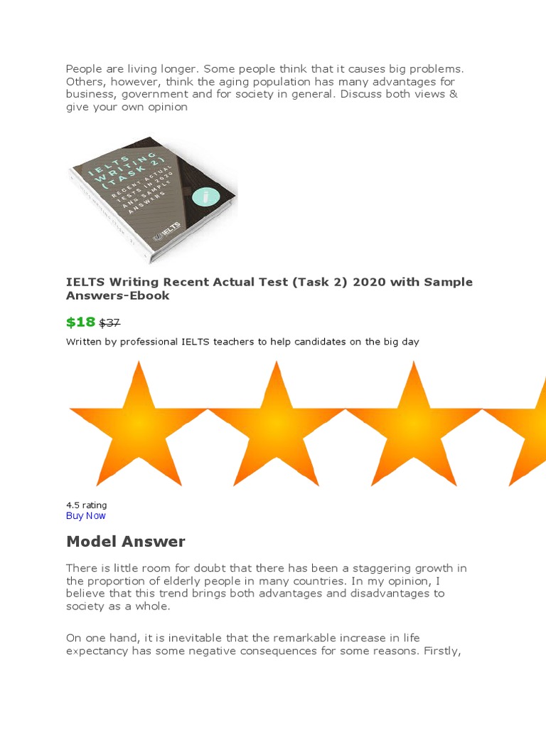 Model Answer: IELTS Writing Recent Actual Test (Task 2) 2020 With ...