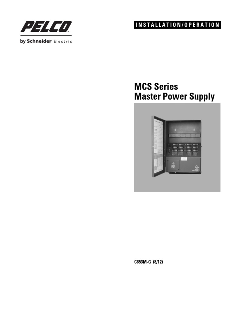 MCS Series Master Power Supply: Installation/Operation | PDF | Fuse ...