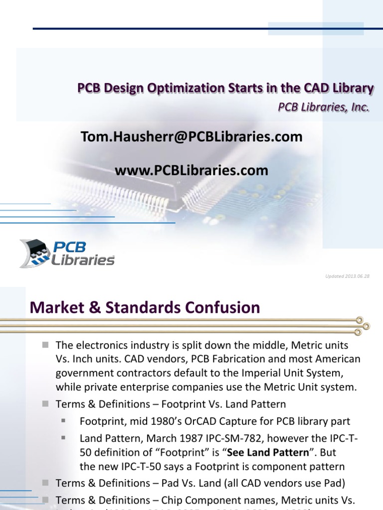 PCB Design Optimization Starts in The CAD Library 6410371 PDF | PDF ...