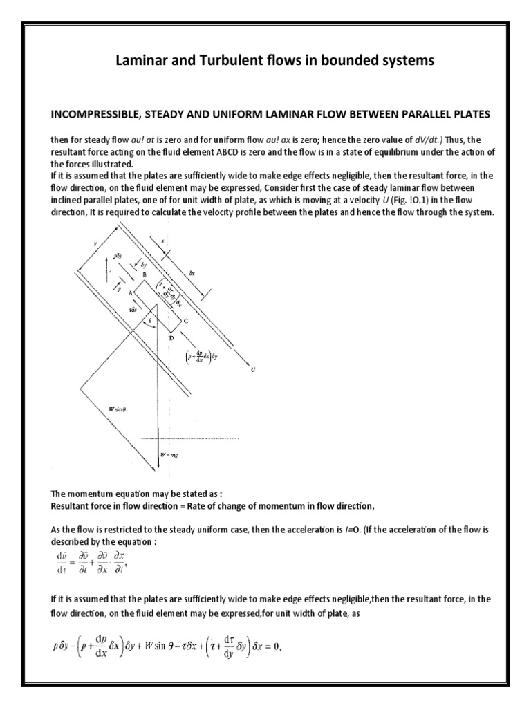 Laminar and Turbulent Flows in Bounded Systems | PDF | Physical ...