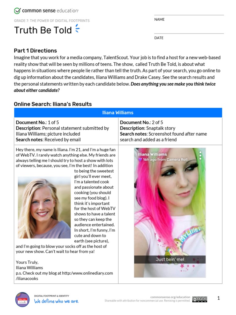 Grade 7: Digital Footprints Analysis | PDF | World Wide Web | Internet ...