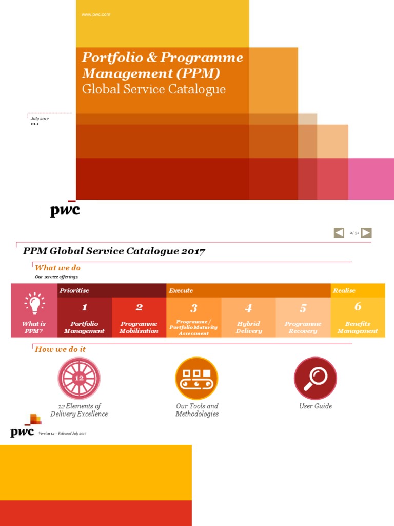 PPM Service Catalogue June 2017 | PDF | Governance | Strategic Planning