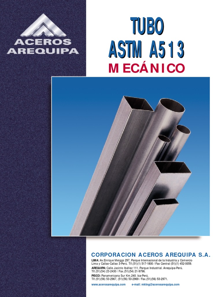 Tubo ASTM A513 PDF | PDF | Sustancias químicas | Elementos químicos