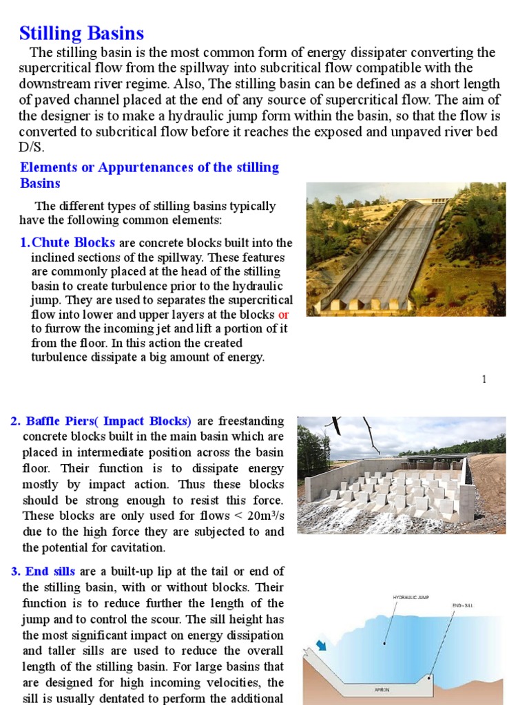 Elements or Appurtenances of The Stilling Basins | Download Free PDF ...