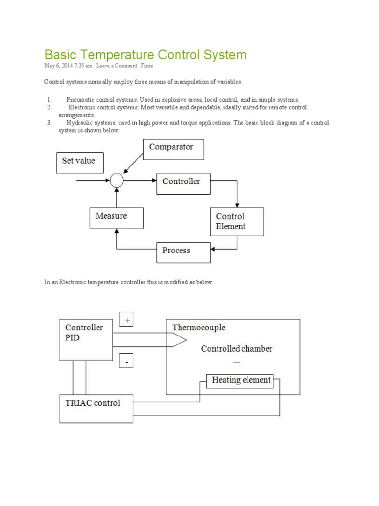 Basic Temperature Control System | PDF | Control Theory | Control System