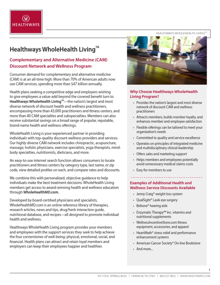 Healthways WholeHealth Living | PDF | Alternative Medicine | Physician