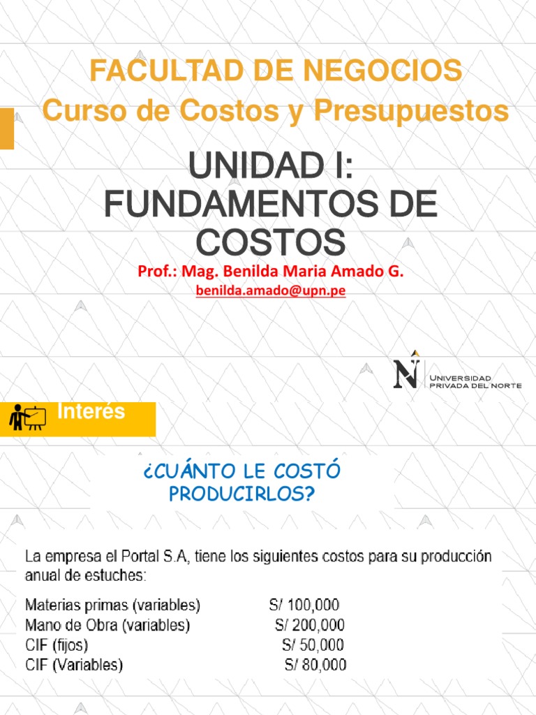 Fundamentos De Costos Y Presupuestos Pdf Costo Inventario