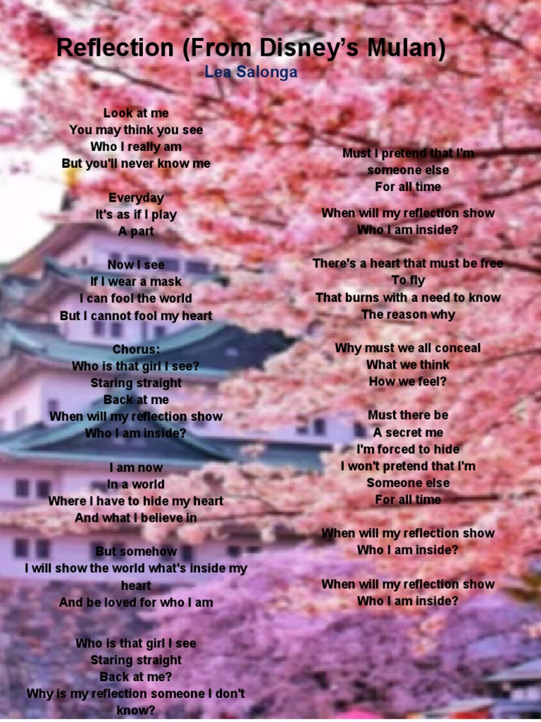Reflection Mulan | PDF