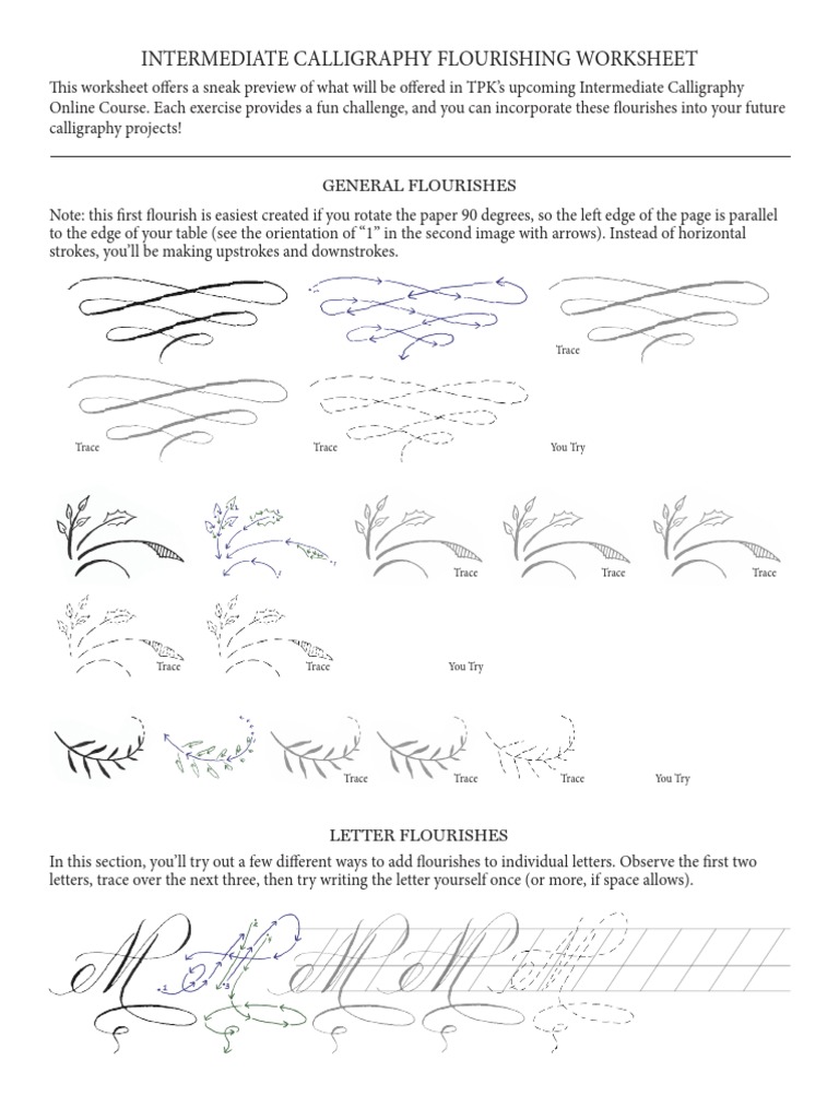Interweaving Artistry: An Intermediate Calligraphy Flourishing ...
