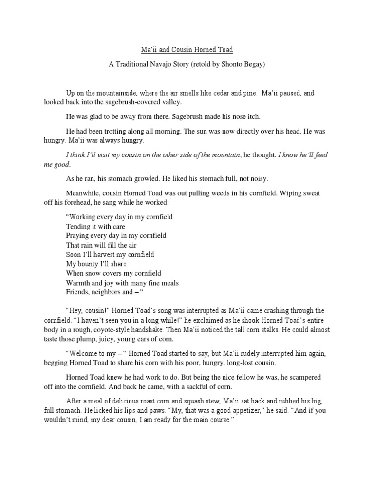 Maii and Cousin Horned Toad | PDF | Foods