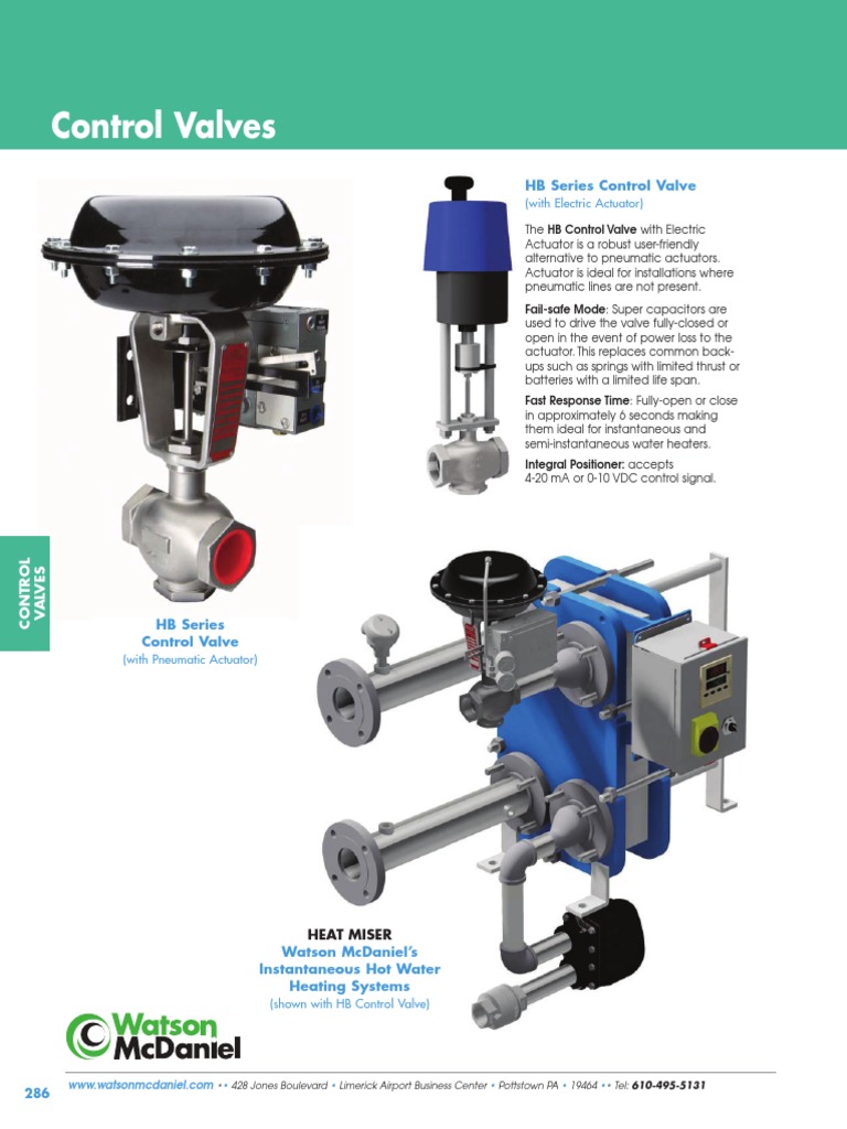 Control Valves: HB Series Control Valve | PDF | Actuator | Machines