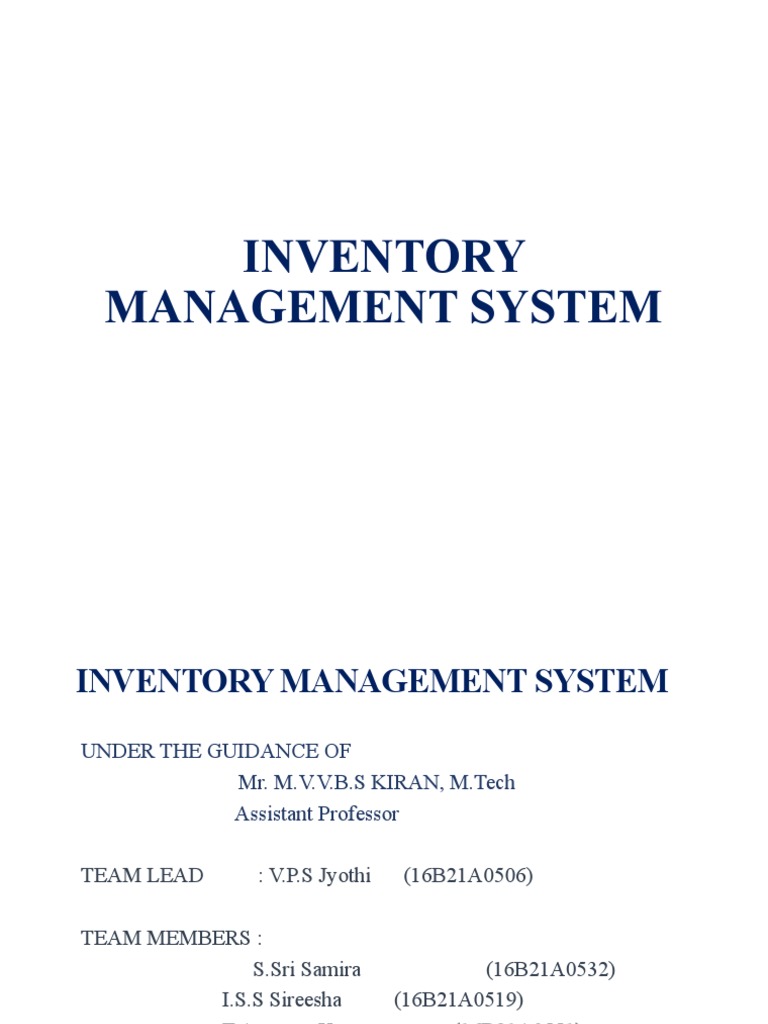 Inventory Management System | PDF | Use Case | Unified Modeling Language