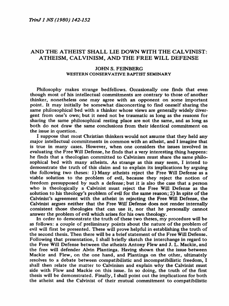 And The Atheist Shall Lie Down With The Calvinist - Atheism, Calvinism ...
