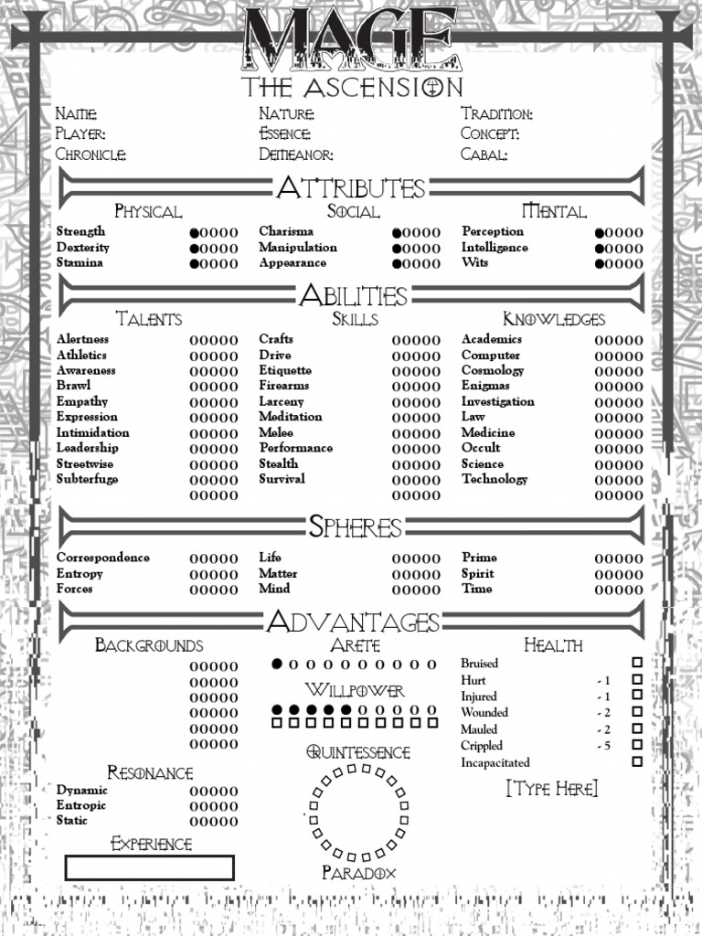 Mage 20 Editable Pdf Pdf Role Playing Games Gaming