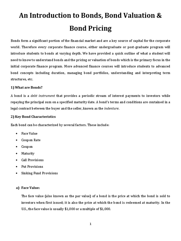 An Introduction To Bonds PDF | PDF | Bonds (Finance) | Yield (Finance)