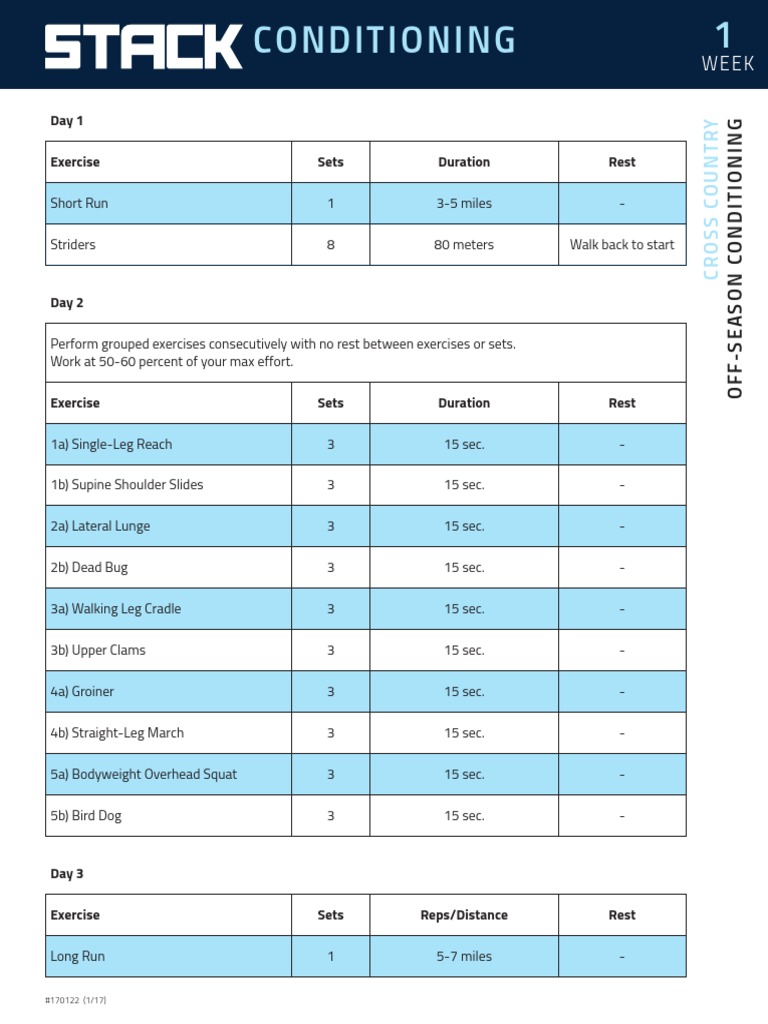 Cross Country Off-Season | PDF | Physical Fitness | Weight Training