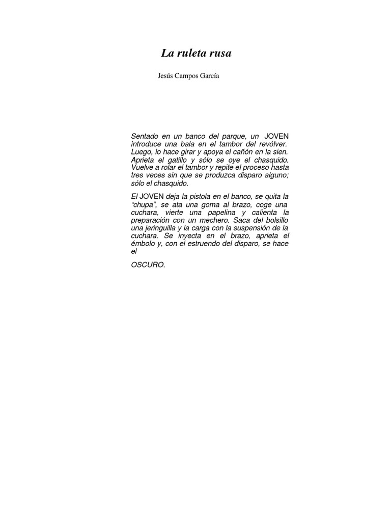 La Ruleta Rusa 0 PDF | PDF