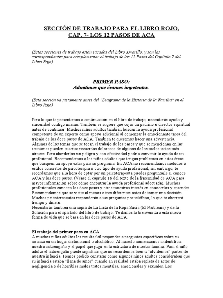 Trabajo 12 Pasos de Aca | PDF | Oración | Amor
