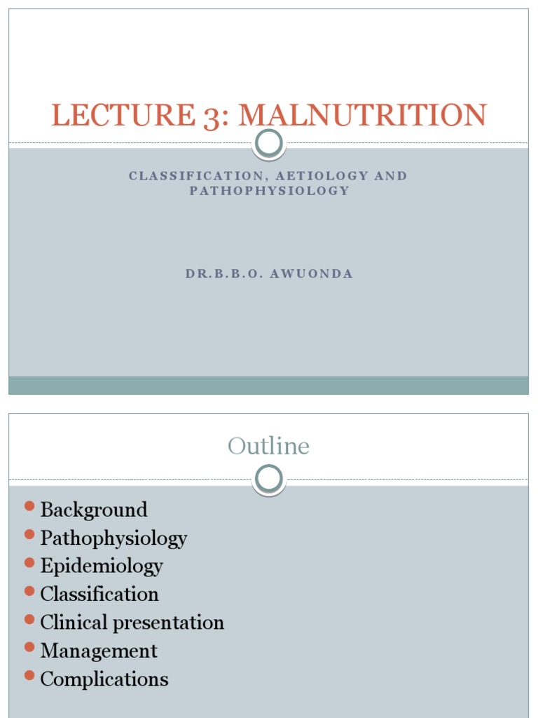Malnutrition: Types and Pathophysiology | PDF | Malnutrition | Biology