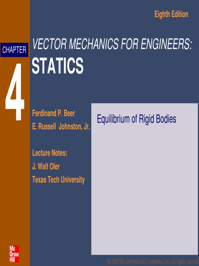 Statics: Vector Mechanics For Engineers | PDF | Euclidean Vector | Force