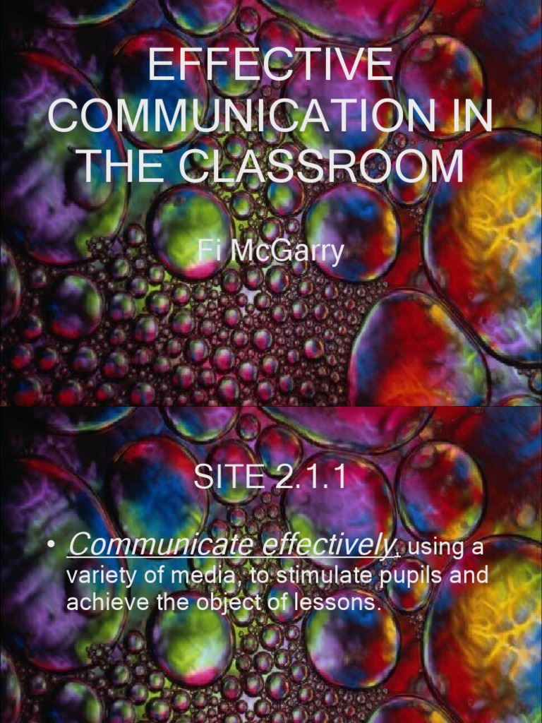 16 - Effective Communication in The Classroom | PDF | Nonverbal ...