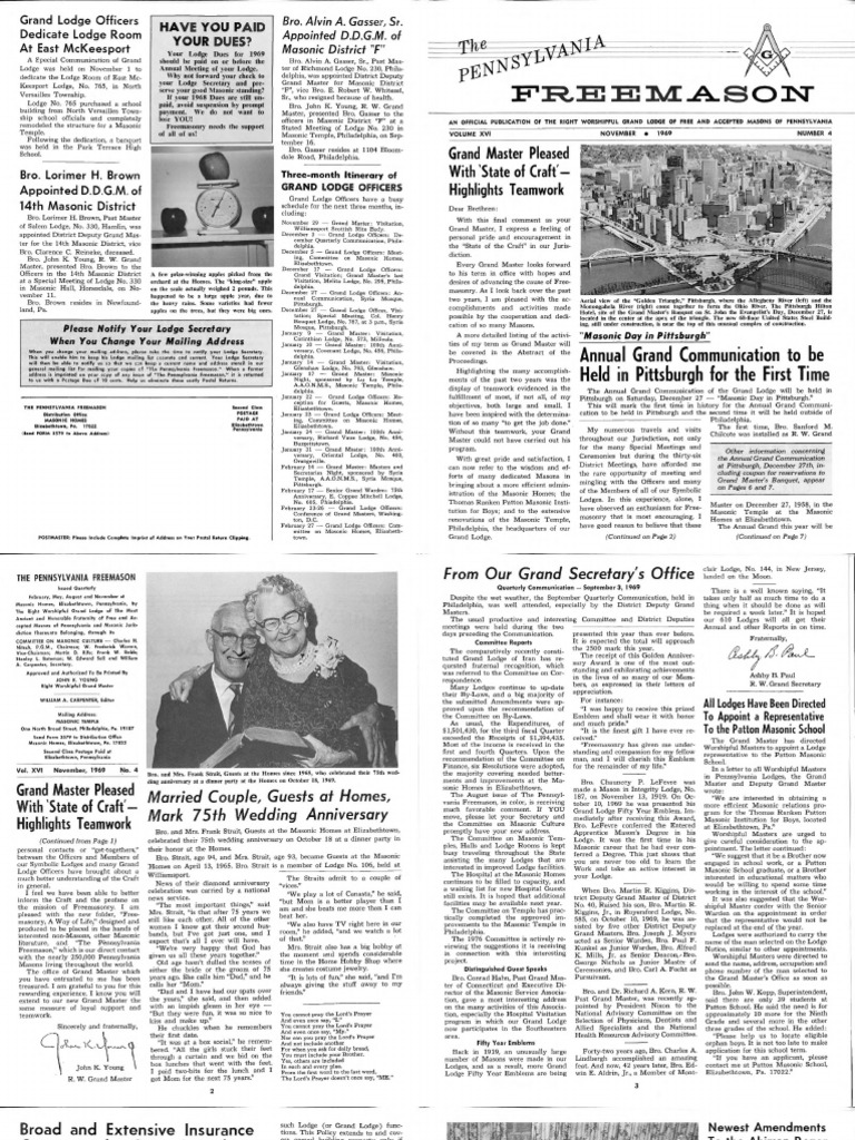 Annual Grand Communication To Be Held in Pittsburgh For The First Time ...