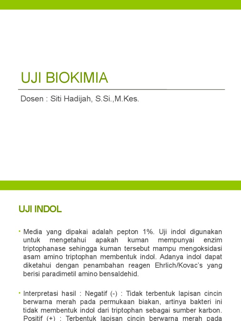 Uji Biokimia | PDF | Pengembangan Diri | Kesehatan Holistik