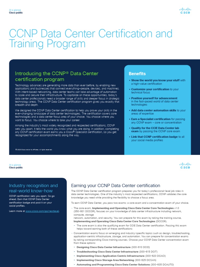Introducing The CCNP® Data Center Certification Program | PDF ...