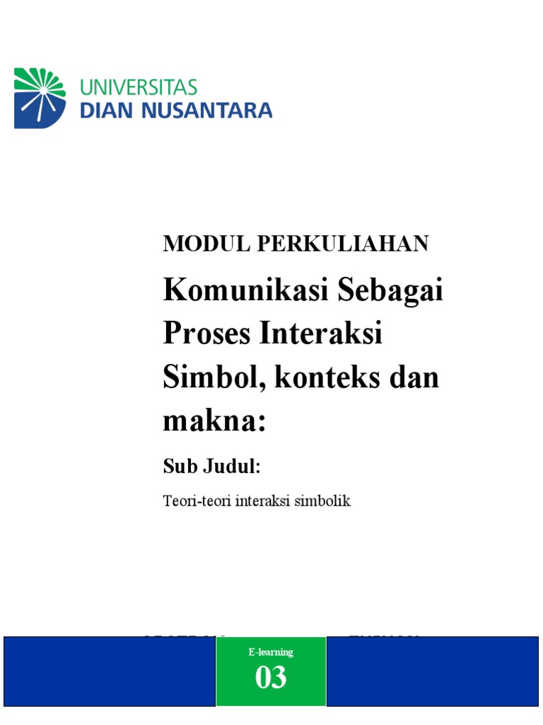Teori Interaksi Simbolik dalam Komunikasi | PDF