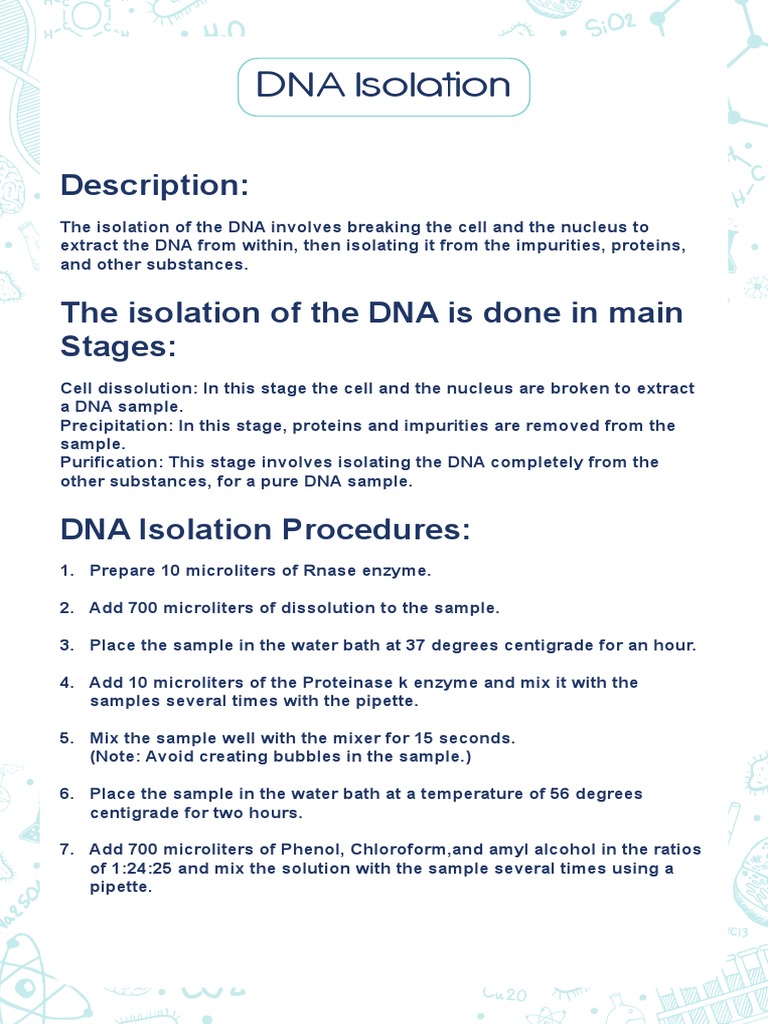 A Step-by-Step Guide to Isolating Pure DNA Through Cell Dissolution ...