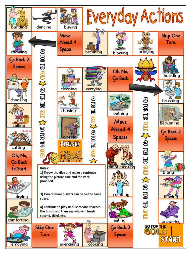 Skip One Turn Move Ahead 4 Spaces: Building Buying Dancing | PDF