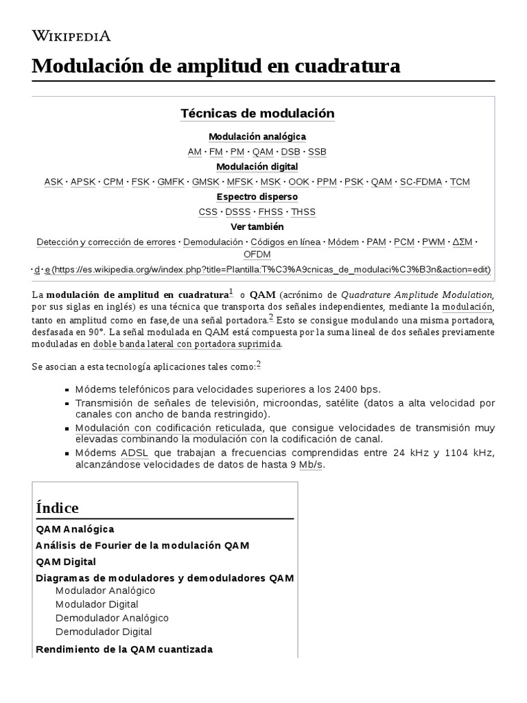 Modulación de Amplitud en Cuadratura | PDF | Tecnología de información ...