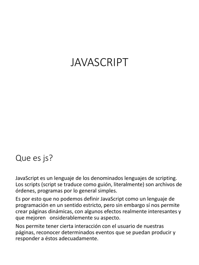 Javascript 1 | PDF | Estructura de datos de matriz | Lenguaje de ...