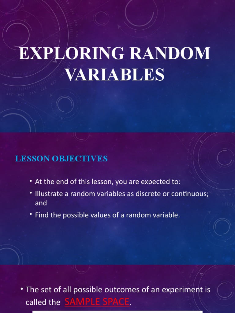 L1 Exploring Random Variables | PDF | Random Variable | Probability Distribution
