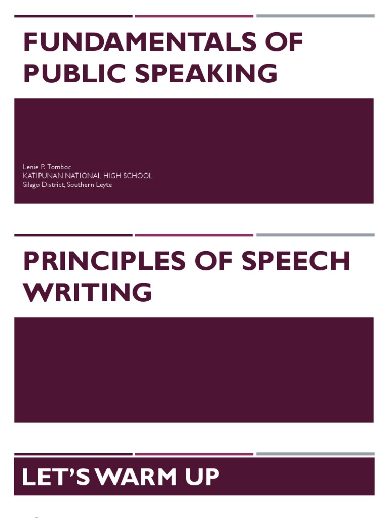 Principles of Effective Speech Writing | PDF | Idea | Human Communication