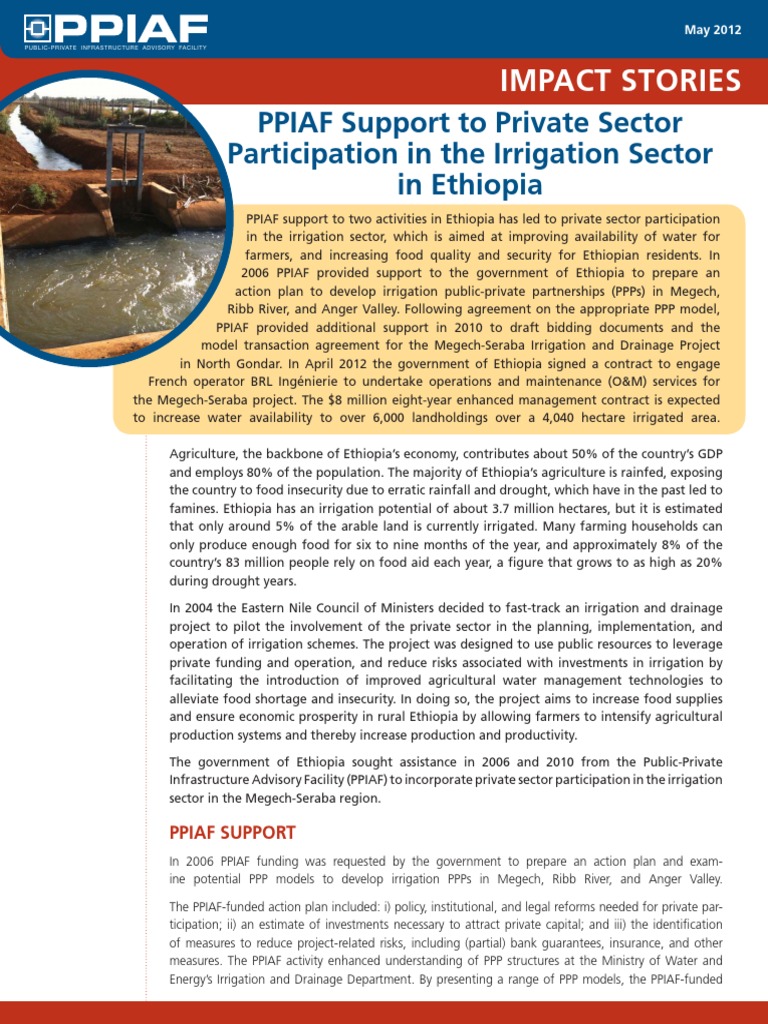 PPIAF's Role in Ethiopia's Irrigation PPPs | PDF | Public–Private ...