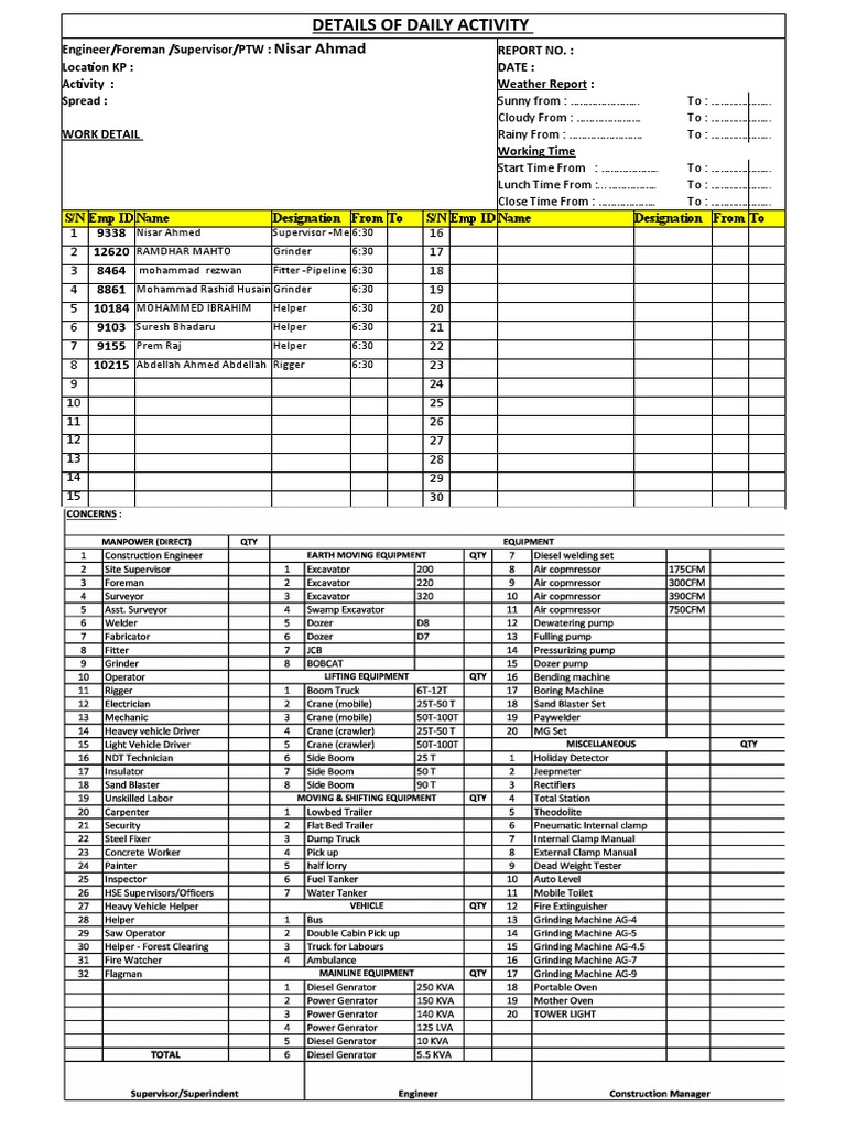 DPR Format | PDF | Employment | Adulthood
