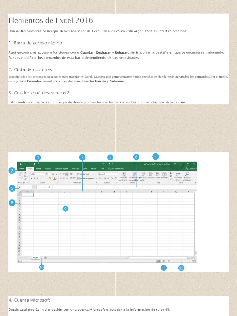 Elementos de Excel 2016 PDF | PDF