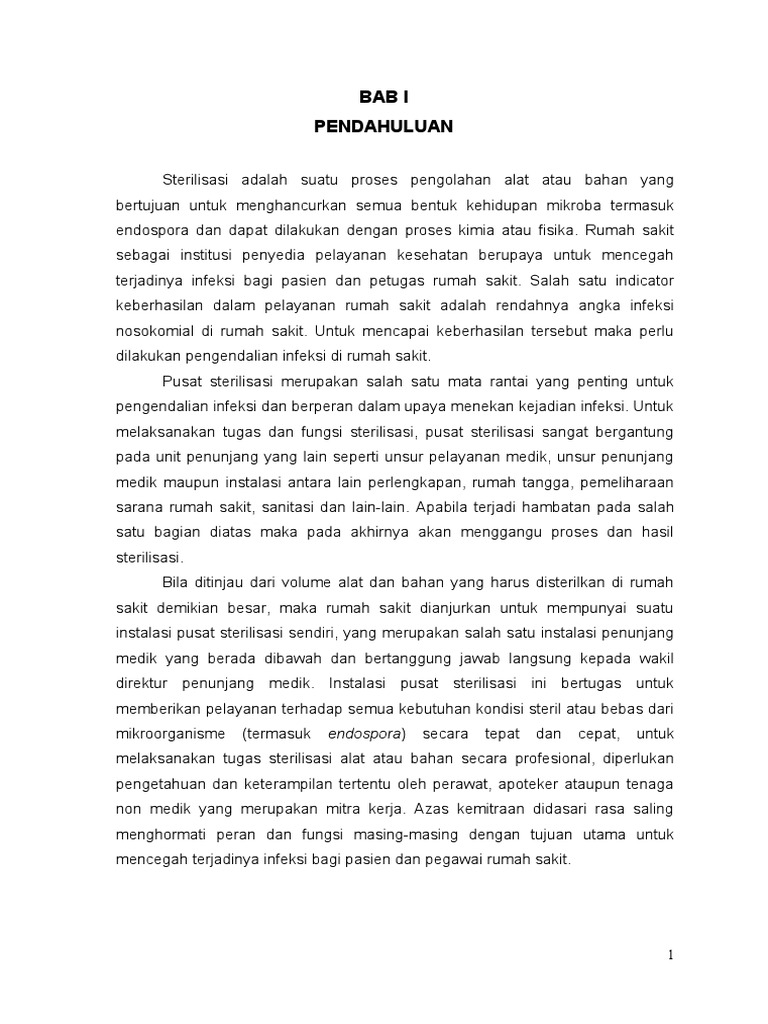 Pedoman Pelayanan CSSD | PDF