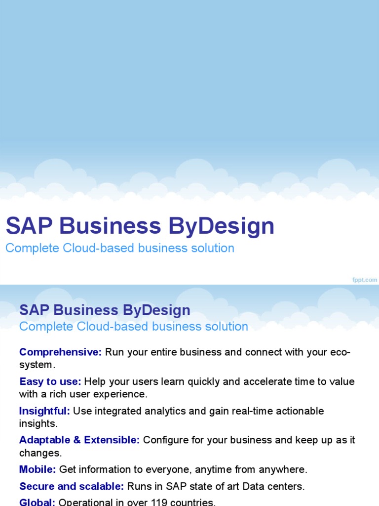 SAP ByD - Features | PDF