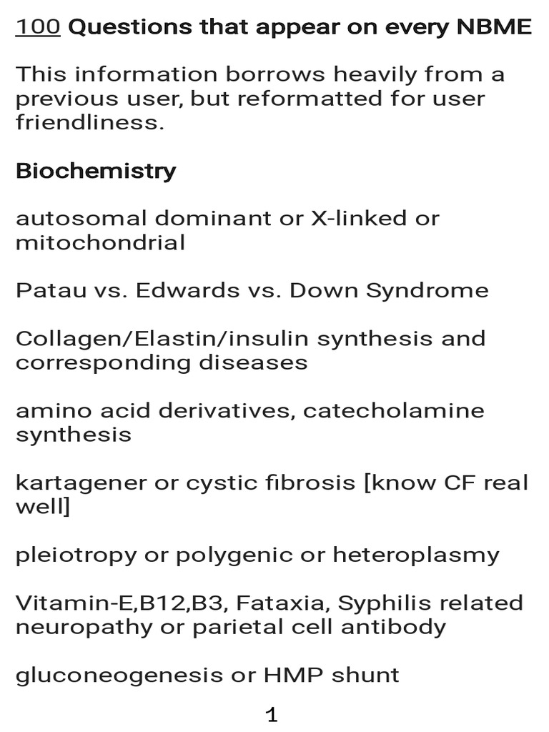 Nbme 100 | PDF | Clinical Medicine | Medicine