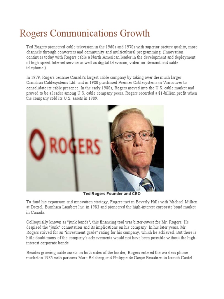 Rogers Communications Growth | PDF | Telecommunications | Information ...