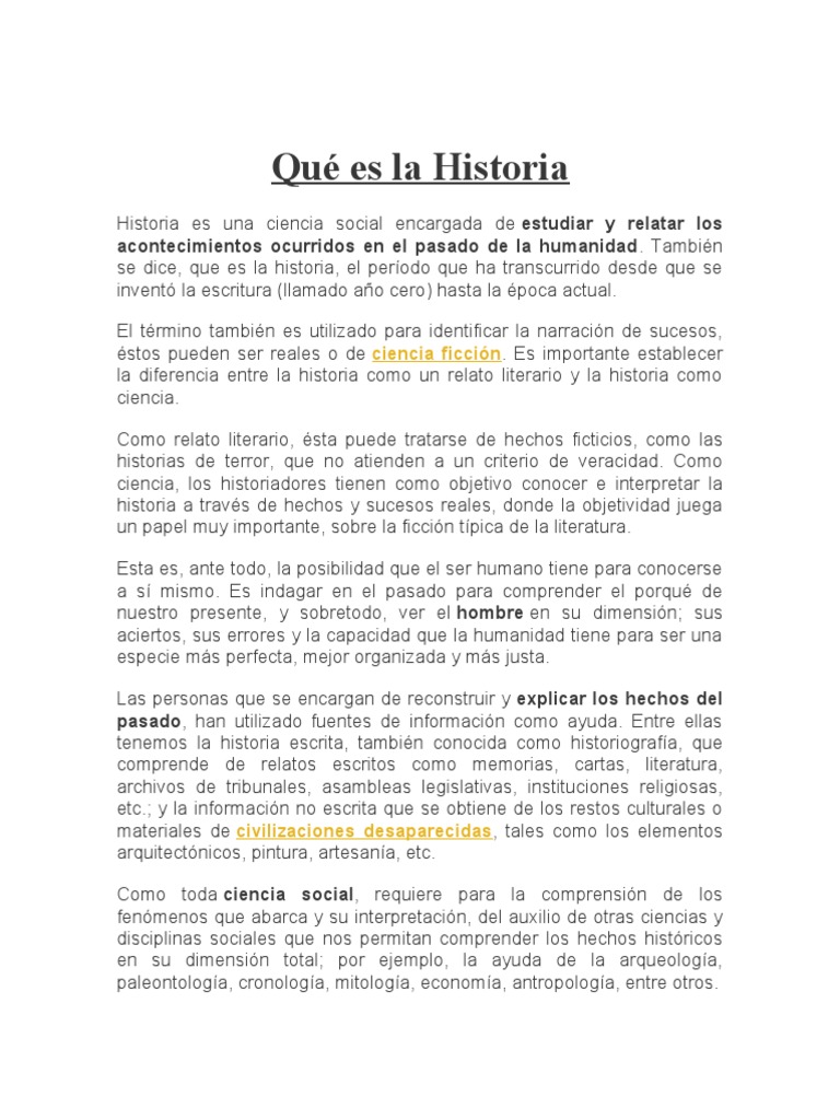 Qué Es La Historia | PDF