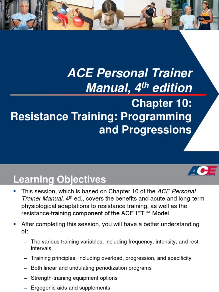 ACE Personal Trainer Manual, 4 Edition: Resistance Training ...