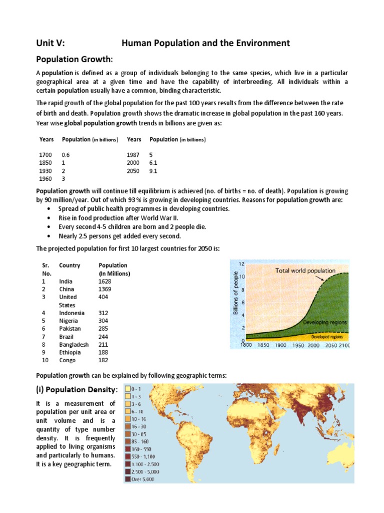 Human Population Growth and Impact | PDF | Human Overpopulation | Hiv/Aids