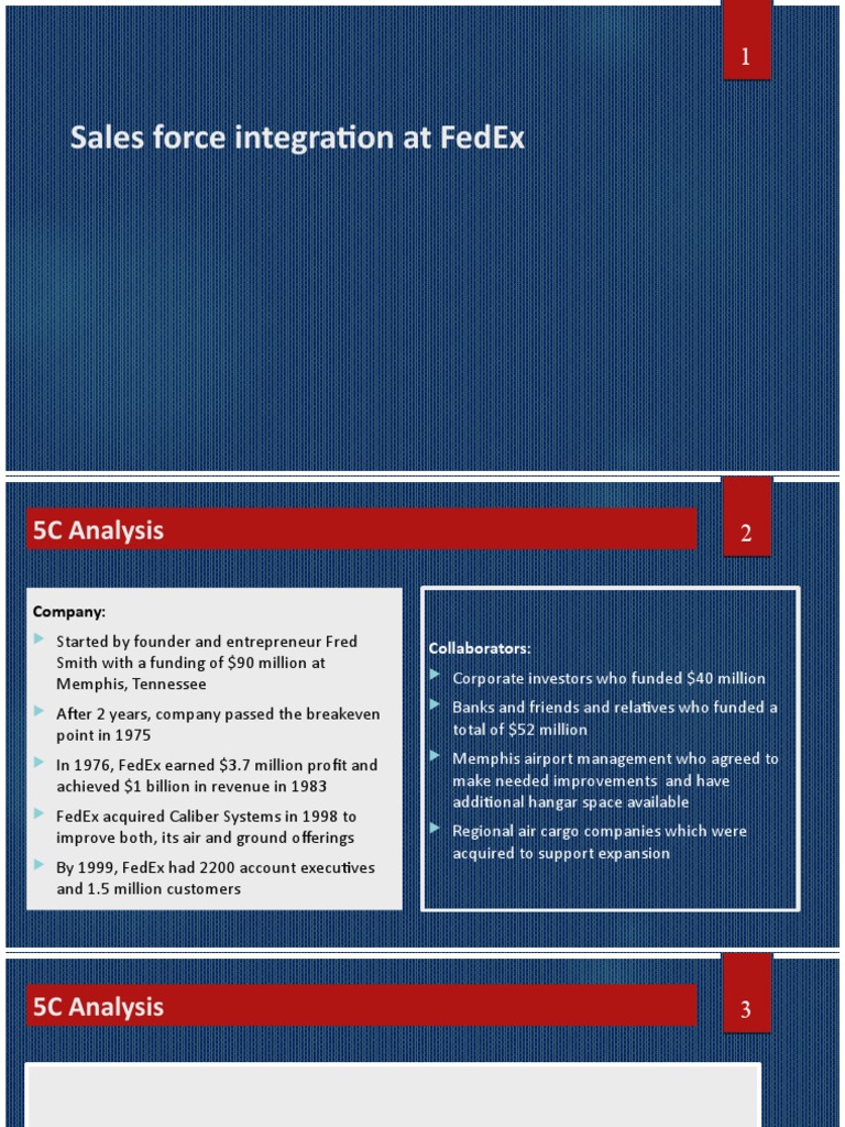 Sales Force Integration at Fedex | PDF | Fed Ex | United States Postal ...