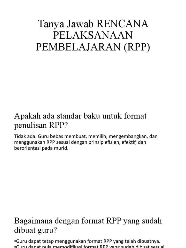 RPP Format | PDF